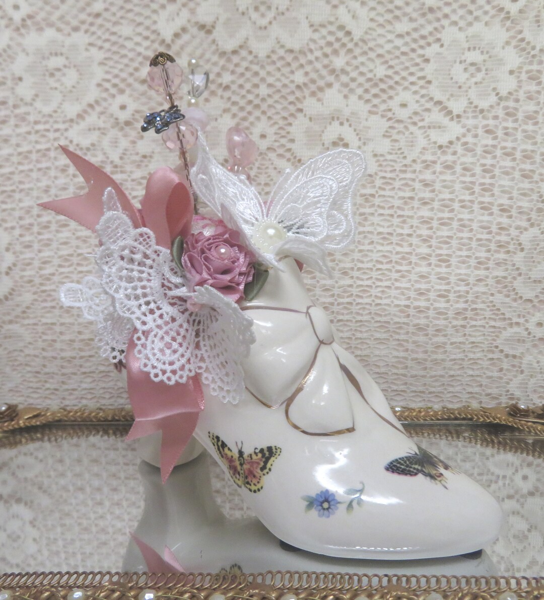Butterfly Shoe Pin Cushion, Vintage Shoe Pin Cushion, Butterfly Shpe - Etsy
