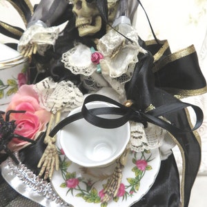 October Arrangement, Tea Party, Haunted Tea Party, Skeleton Tea Party ...