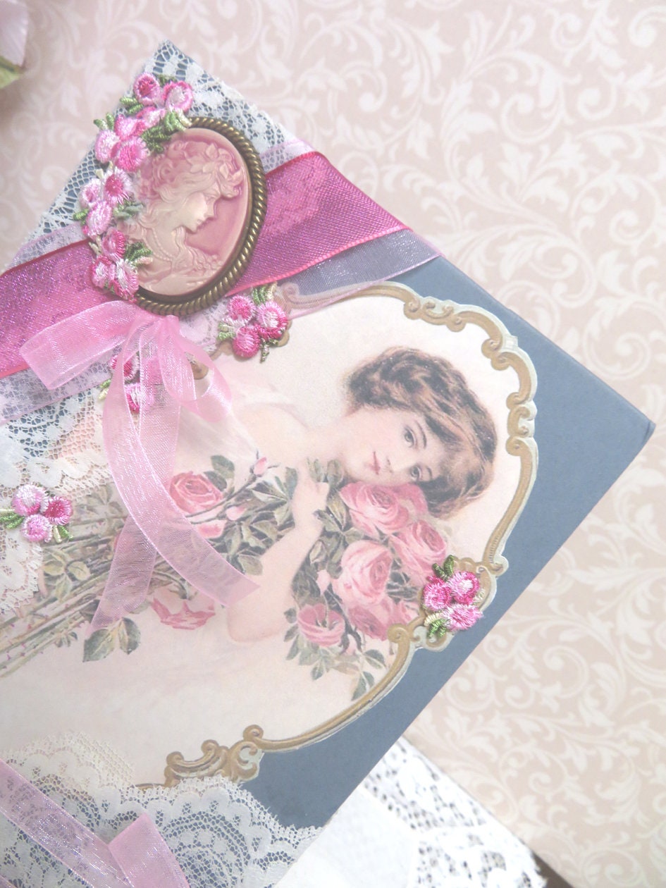 Romantic Book, Rose Book, Decorated Book, Lace Book - Etsy