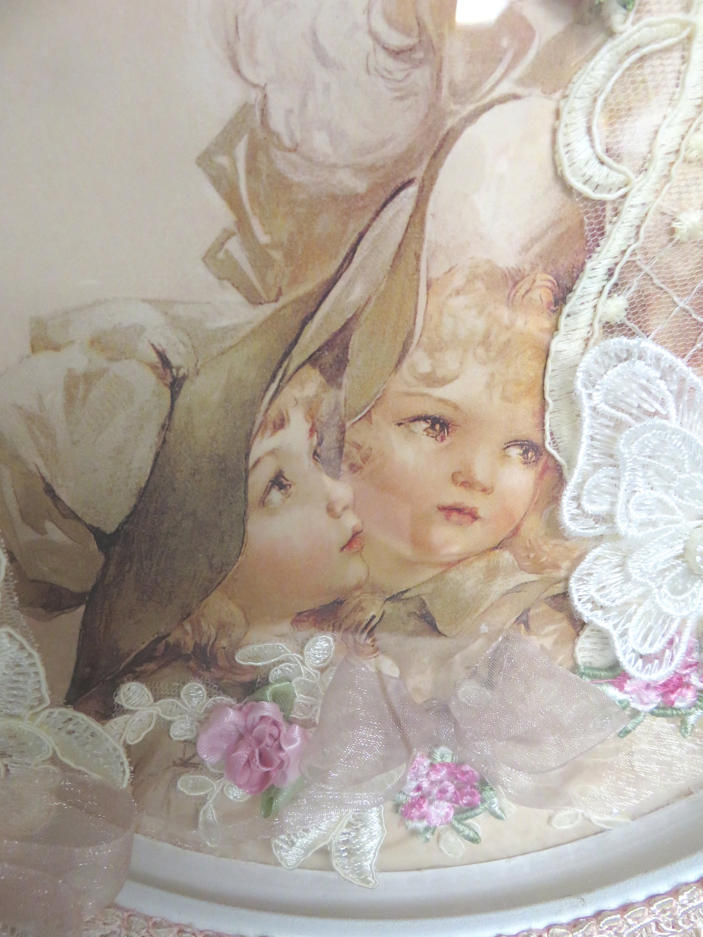 Framed Girls Victorian Girls Lace Framed Picture Girls With - Etsy
