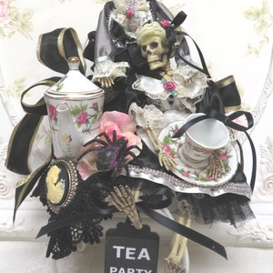 October Arrangement, Tea Party, Haunted Tea Party, Skeleton Tea Party ...