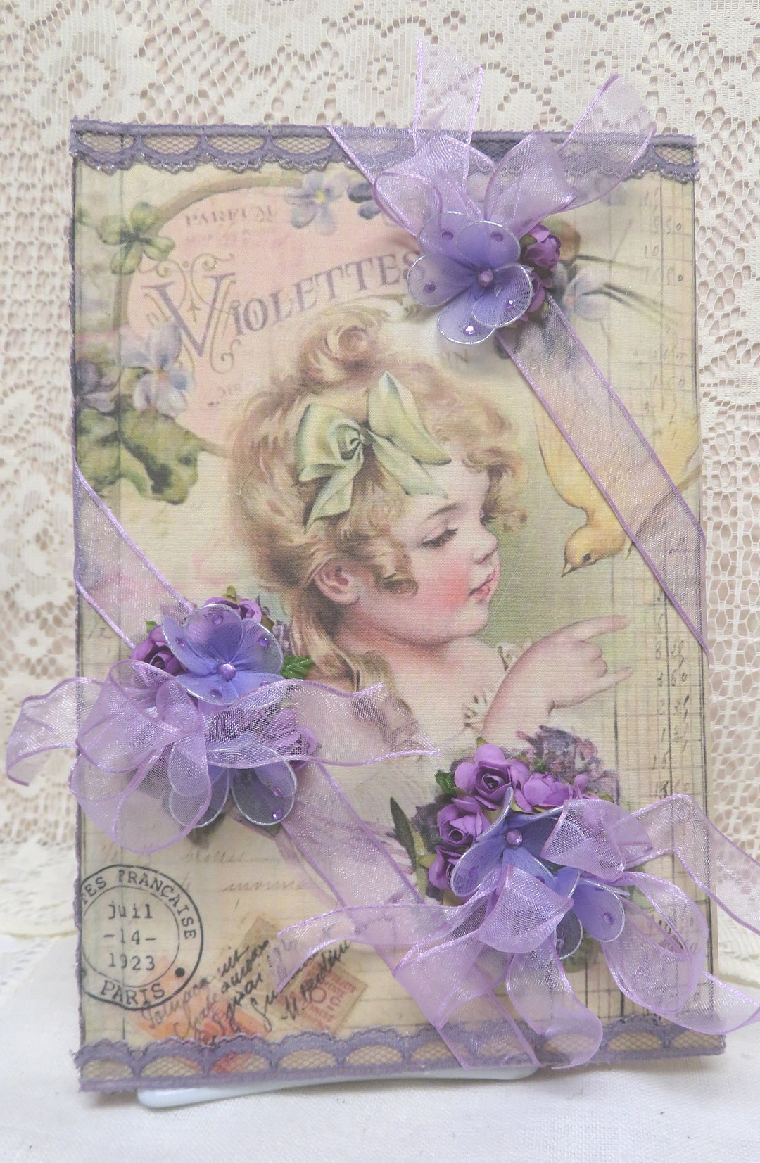 Book, Decorative Book, Lavender Book, Violets Book - Etsy