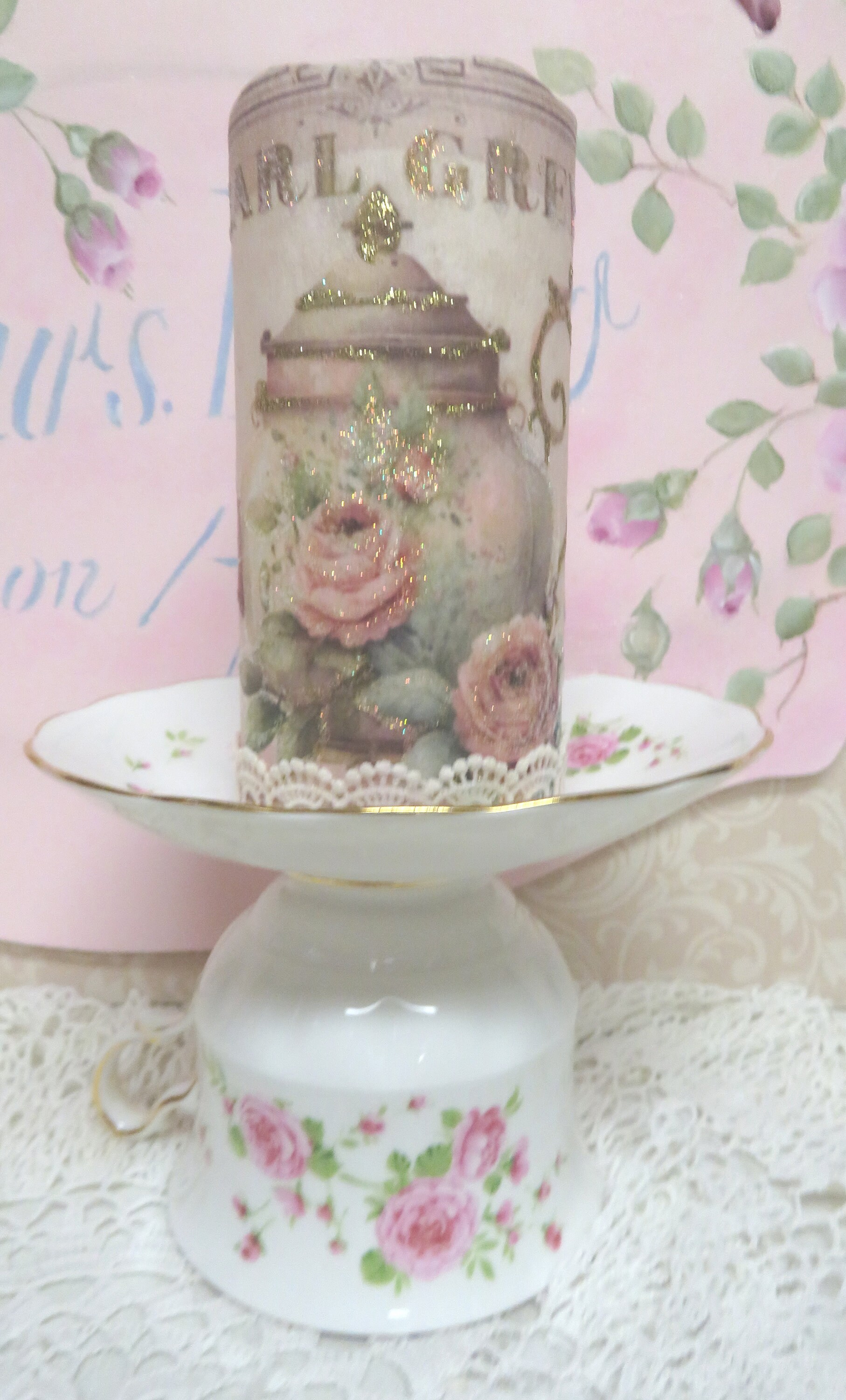 Teapot Candle Pink Rose Teapot Candle Earl Grey Candle - Etsy