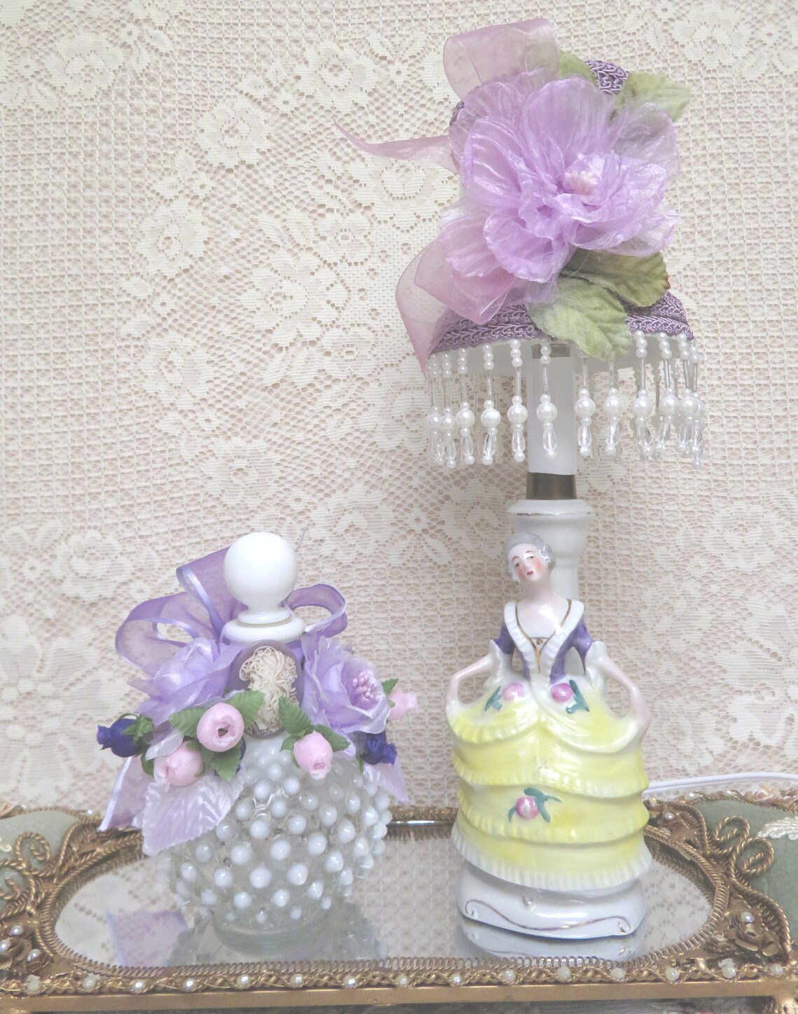 Curtsy French Lady Lamp, Lavender Lady Lamp, French Lady Lamp - Etsy