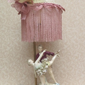Vintage Ballet Lamp, Ballet Lamp, Ballet Lamp With Rose Shade - Etsy