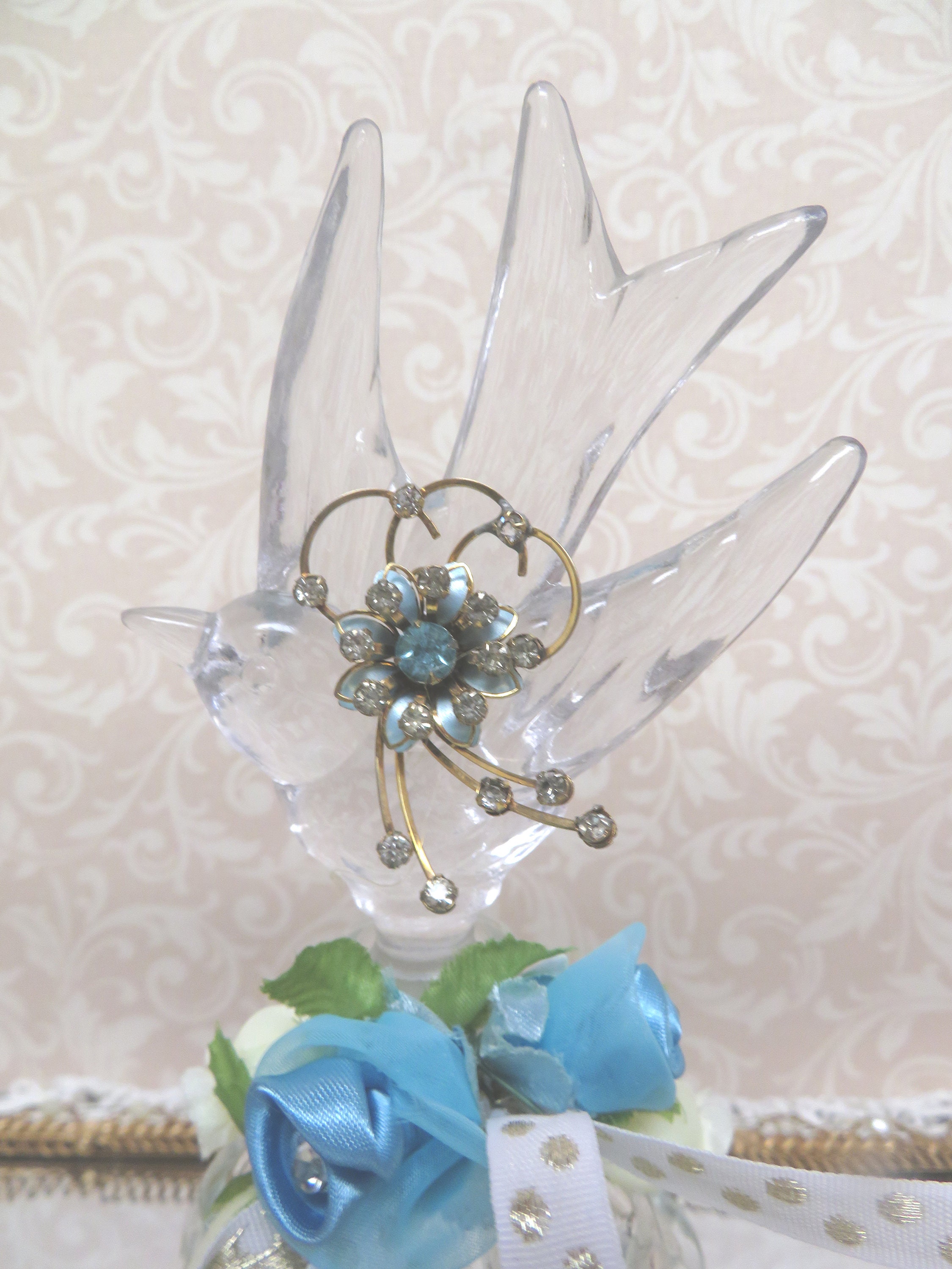 Perfume Bottle in Blues Bird Perfume Bottle in Blue Glass - Etsy