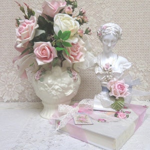 Statue, Lady Statue, Statue With Roses, Rose Statue - Etsy