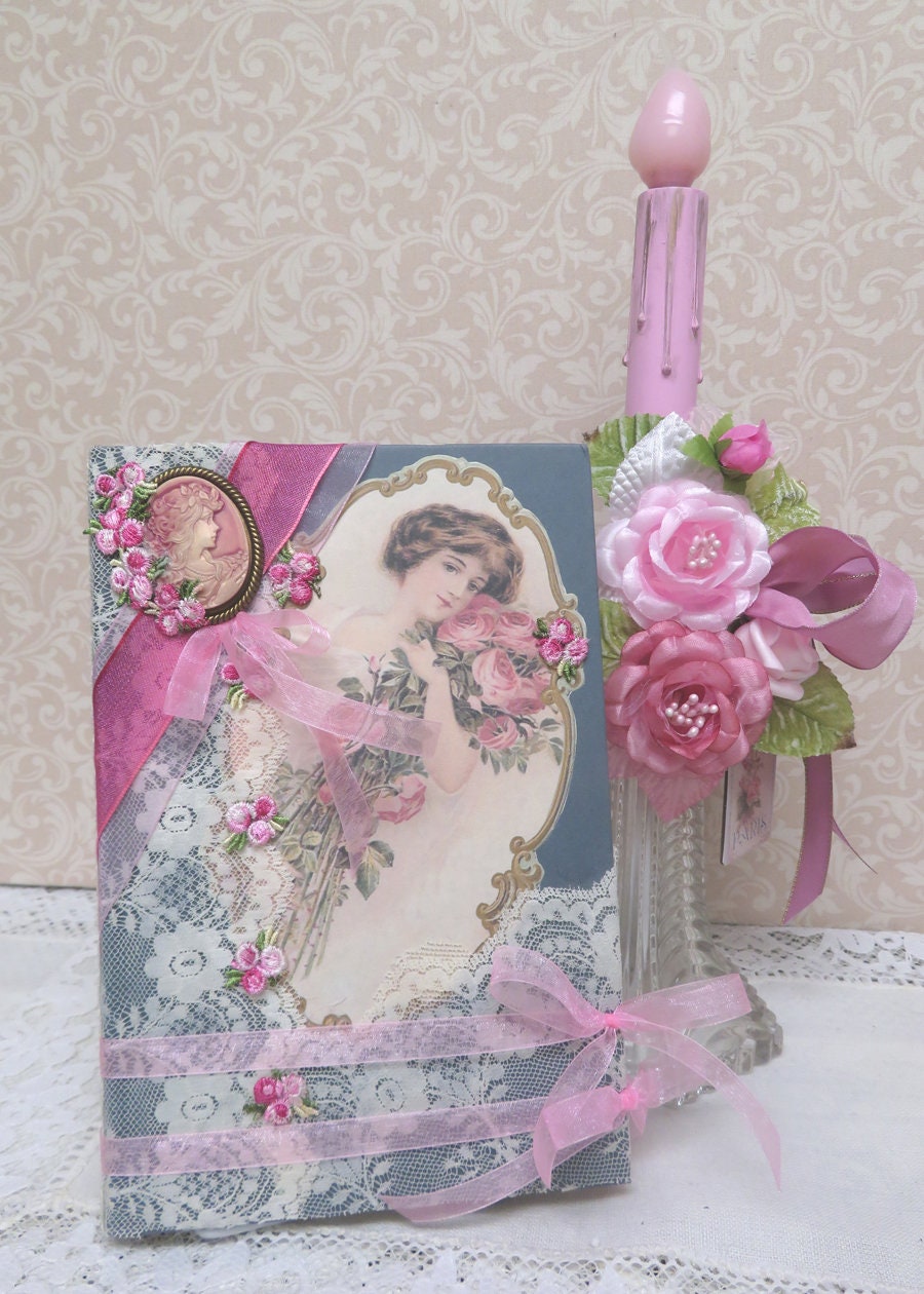 Romantic Book, Rose Book, Decorated Book, Lace Book - Etsy