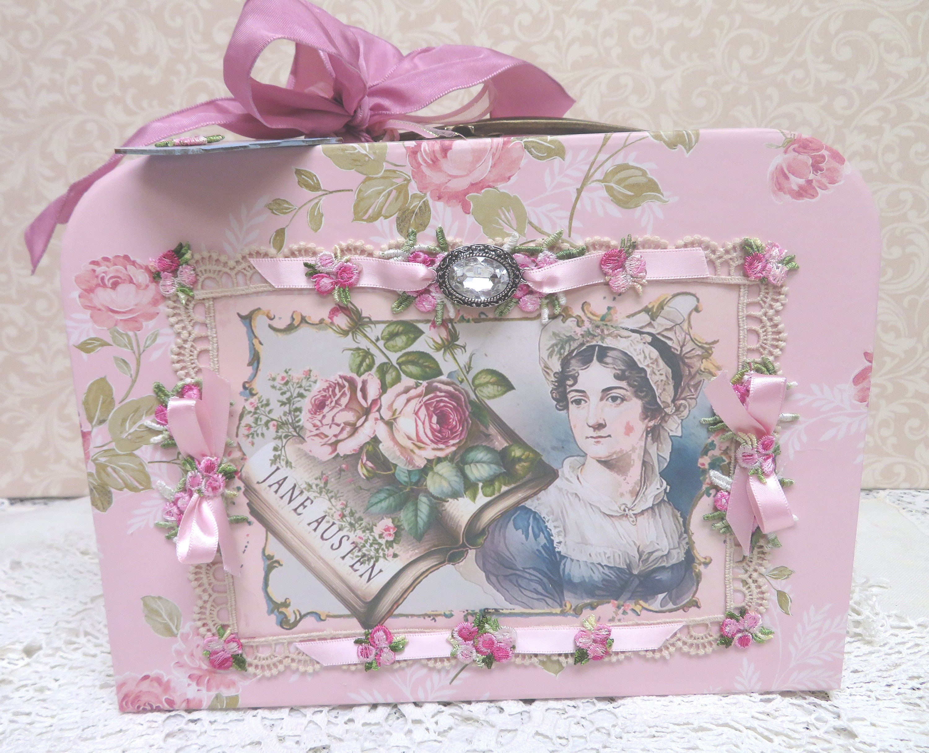 Pink Rose Floral Case Jane Austen, Decorated Case. Period Case - Etsy
