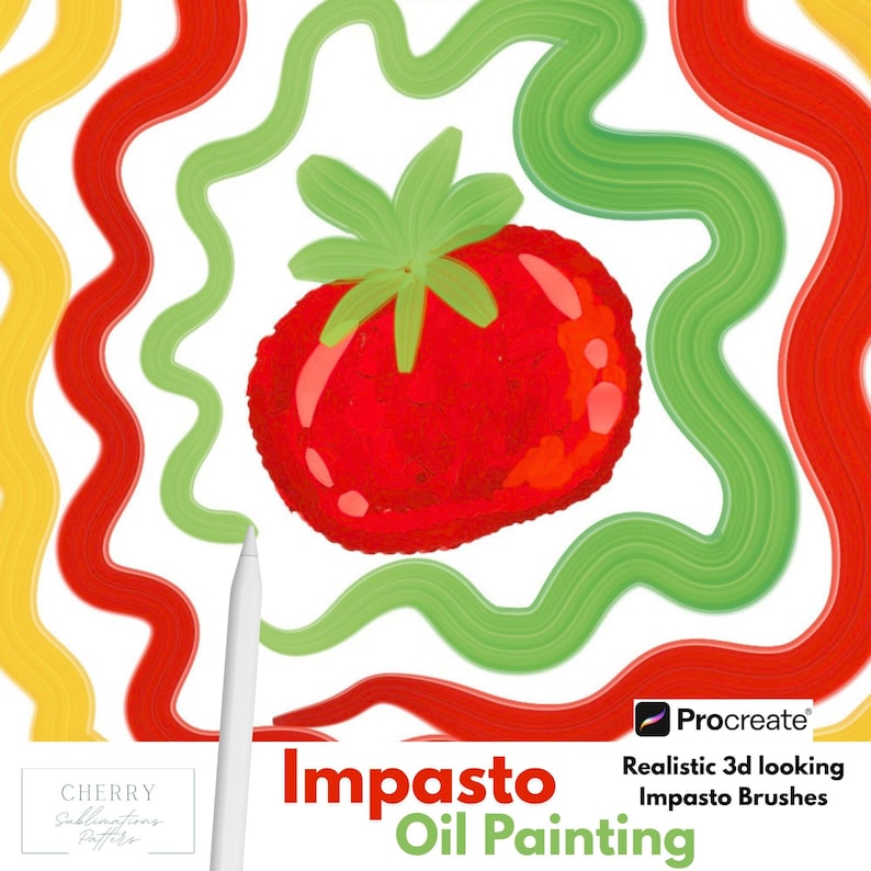 Impasto Oil Painting Procreate Brushes 46 Brushes Realistic Textured ...