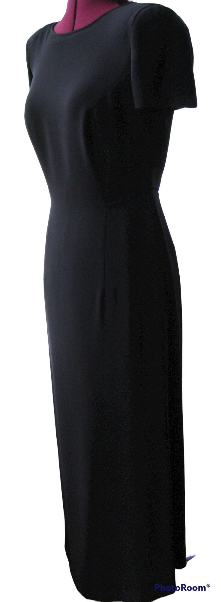 Giorgio Armani 6 Black Label 100% Silk Maxi Vintage Couture SS Gown ...