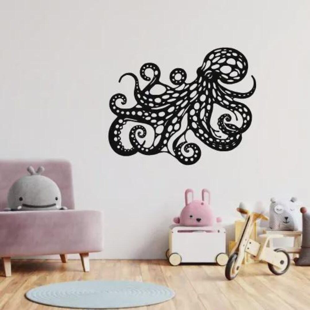 Octopus Laser Cut File, Ocean Animal SVG, Sea Creature Digital Download ...