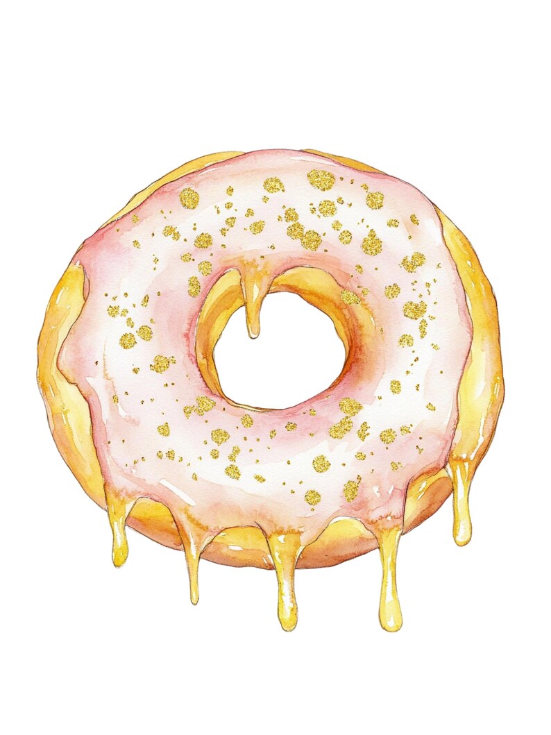 47 Donut Watercolor PNG Bundle | Watercolor Donut Clipart | Sweet ...