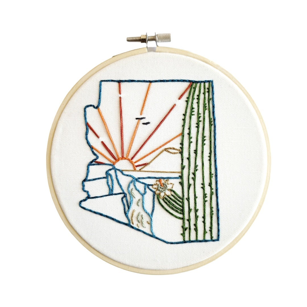 Arizona Embroidery Kit, Beginner DIY Stitch Craft - Etsy
