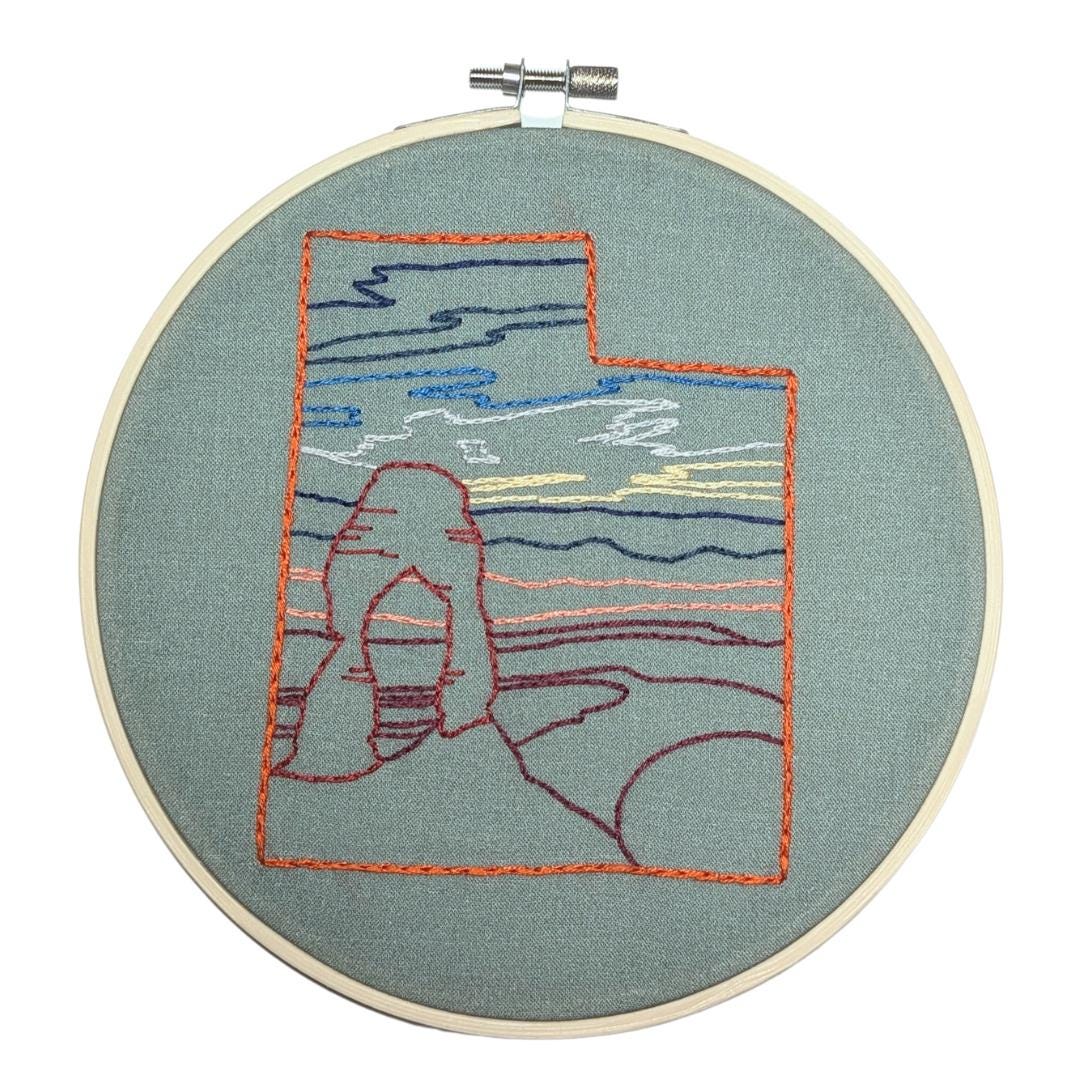 Utah Embroidery Kit, Beginner Embroidery Kit, Craft Kit, Stitch Kit ...