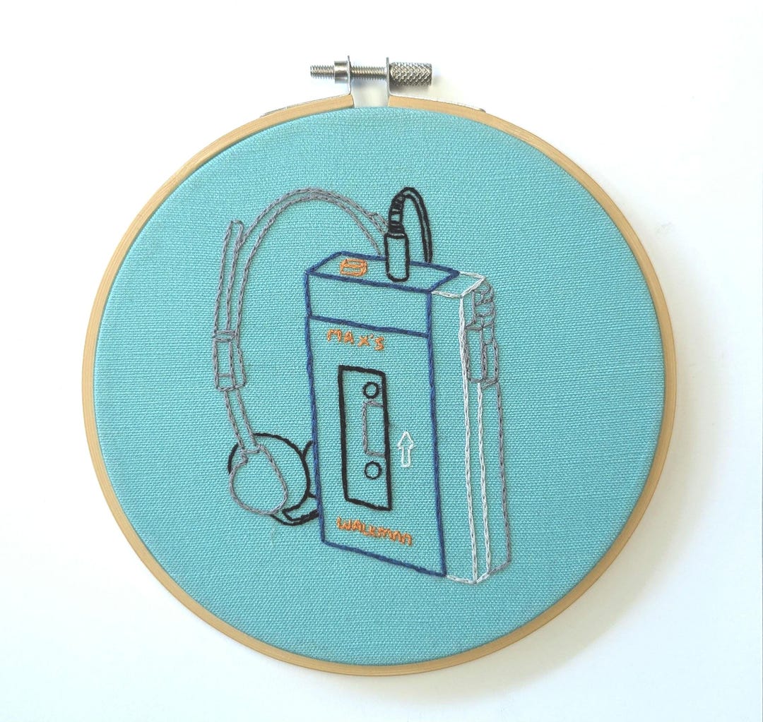 Max's Walkman Embroidery Kit, Beginner DIY Stitch Craft - Etsy