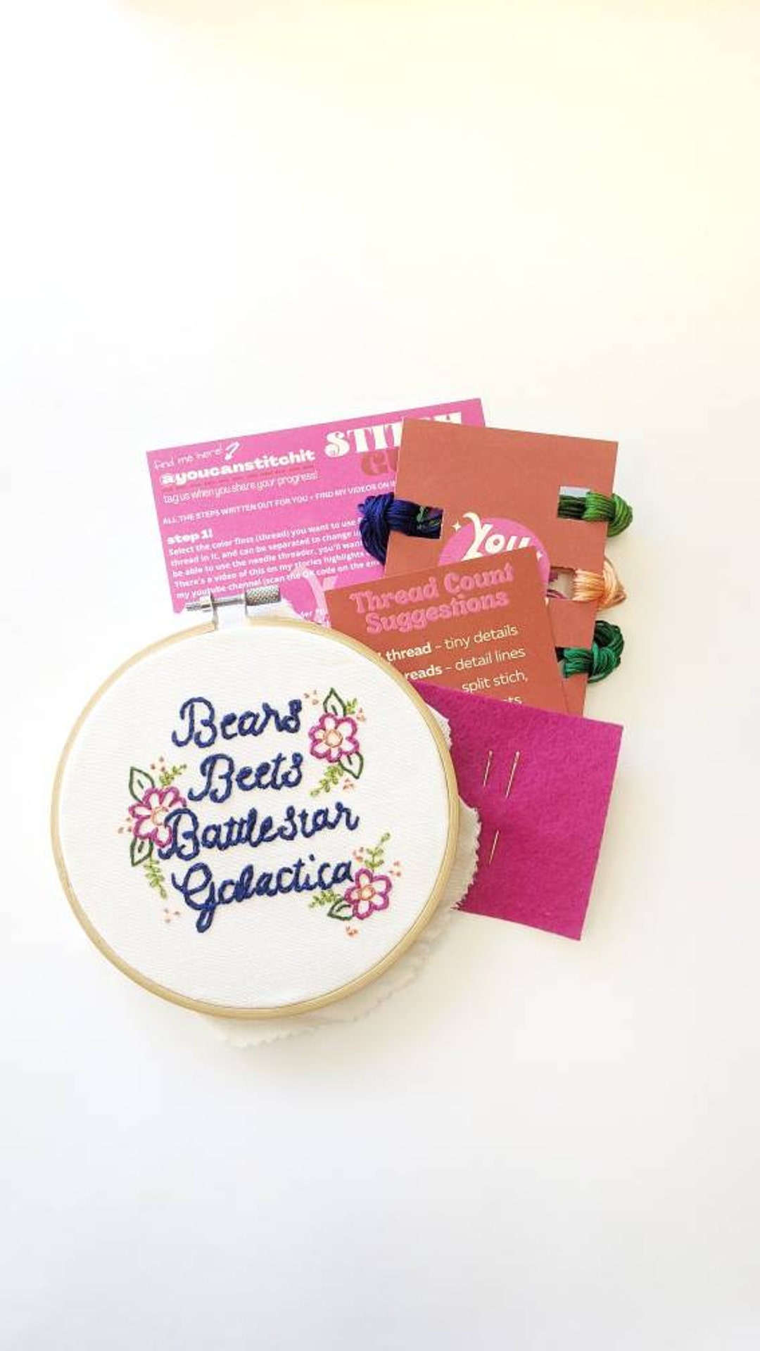 The Office Embroidery Kit Beginner Embroidery Kit,bears Beets ...
