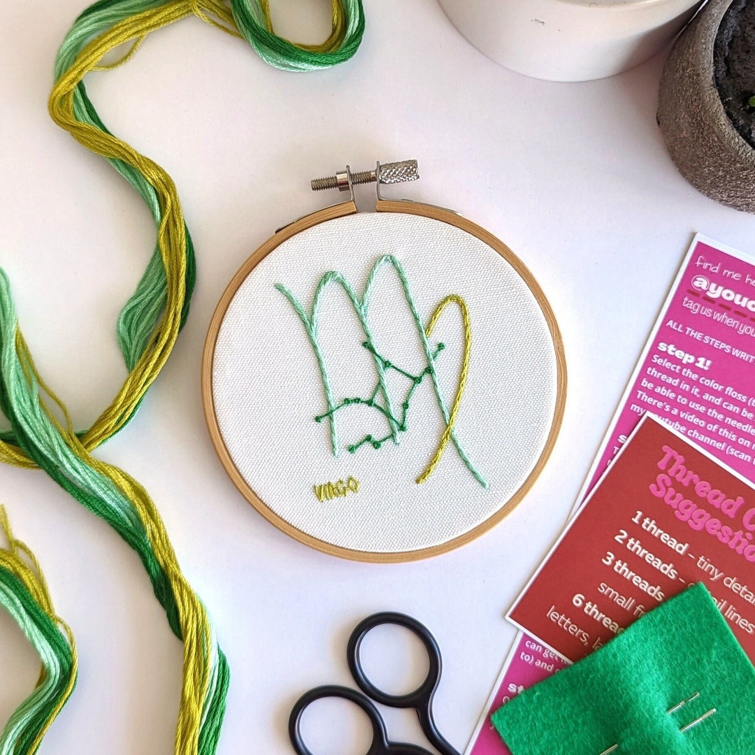 Virgo Mini Embroidery Kit - Etsy