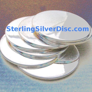 Bulk 50 Blanks 1/2 Inch 24 Gauge STERLING SILVER DISCS Hand Stamping ...