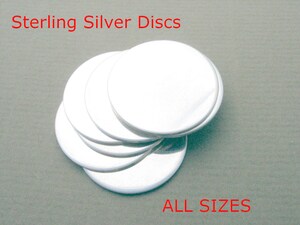 Sterling Discs ALL SIZES Sterling Silver Discs Hand Stamping Blanks ...
