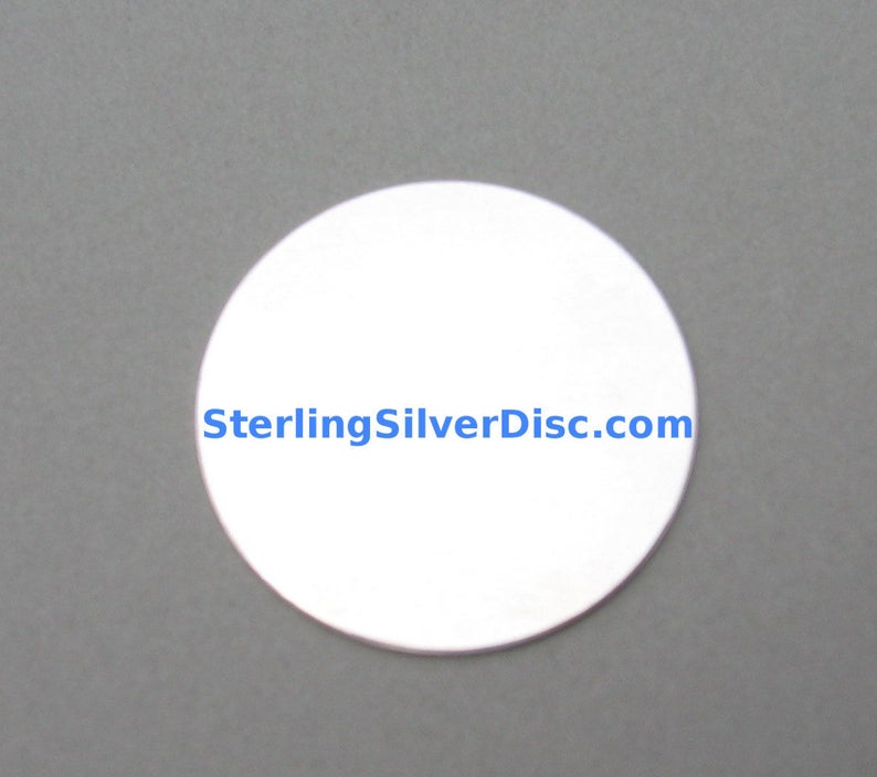 Sterling Discs ALL SIZES Sterling Silver Discs Hand Stamping Blanks ...