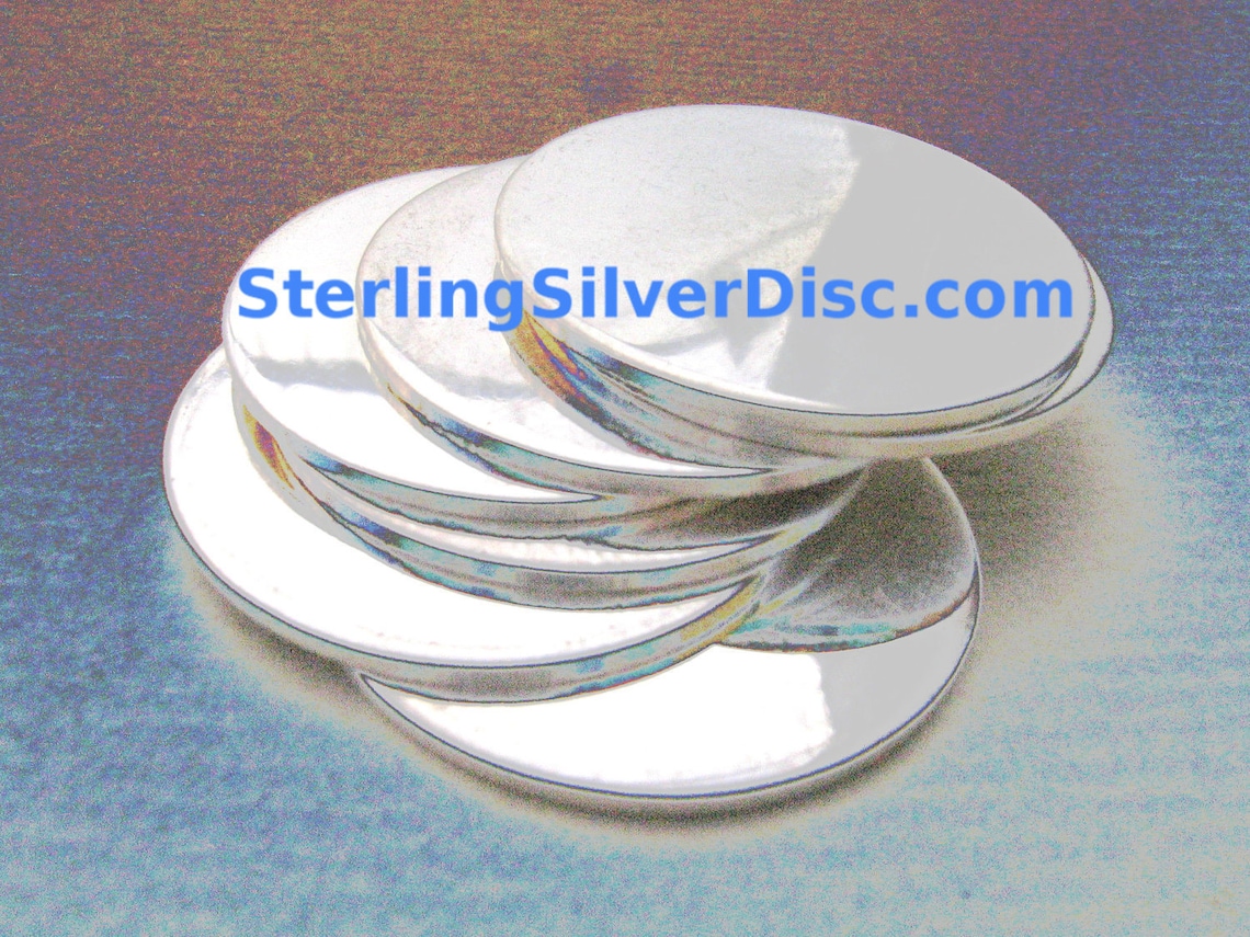 Bulk 50 Blanks 1/2 Inch 24 Gauge STERLING SILVER DISCS Hand Stamping ...