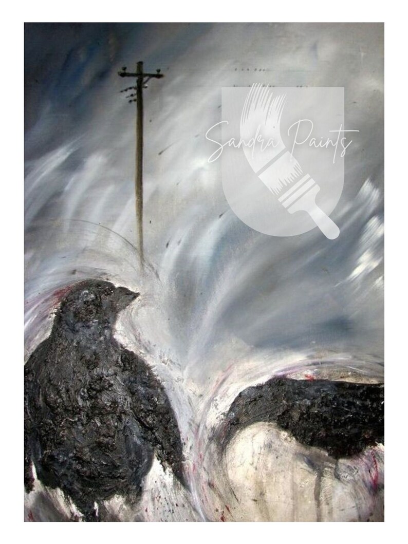 Artistic Print / 8 X 10 Print of My Original Painting /art / Crows ...