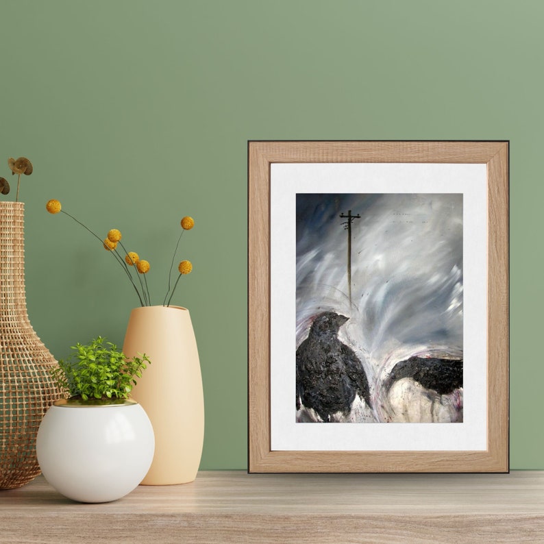 Artistic Print / 8 X 10 Print of My Original Painting /art / Crows ...