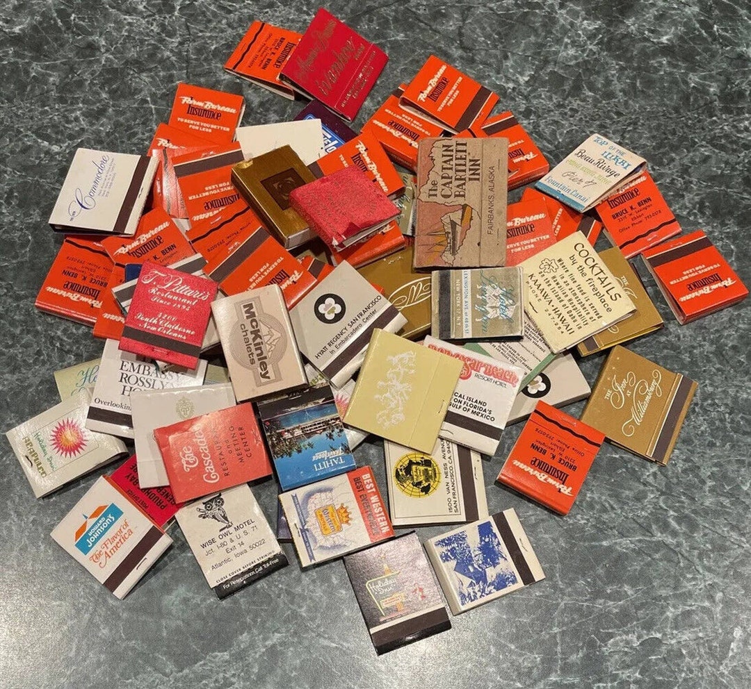 Vintage Matches Lot 70+ Front Strike Matchbooks Advertisement - All ...