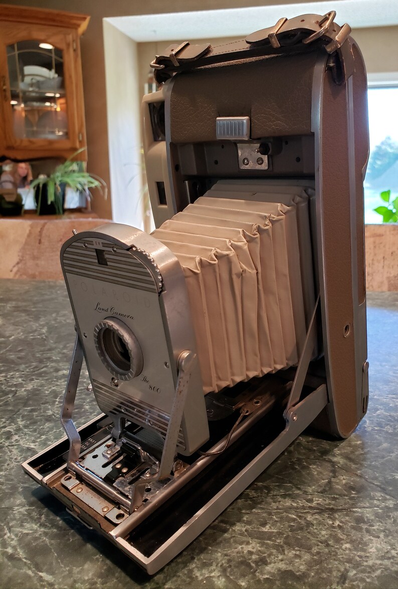 Vintage Polaroid Land Camera Model 800 With Leather Strap - Etsy