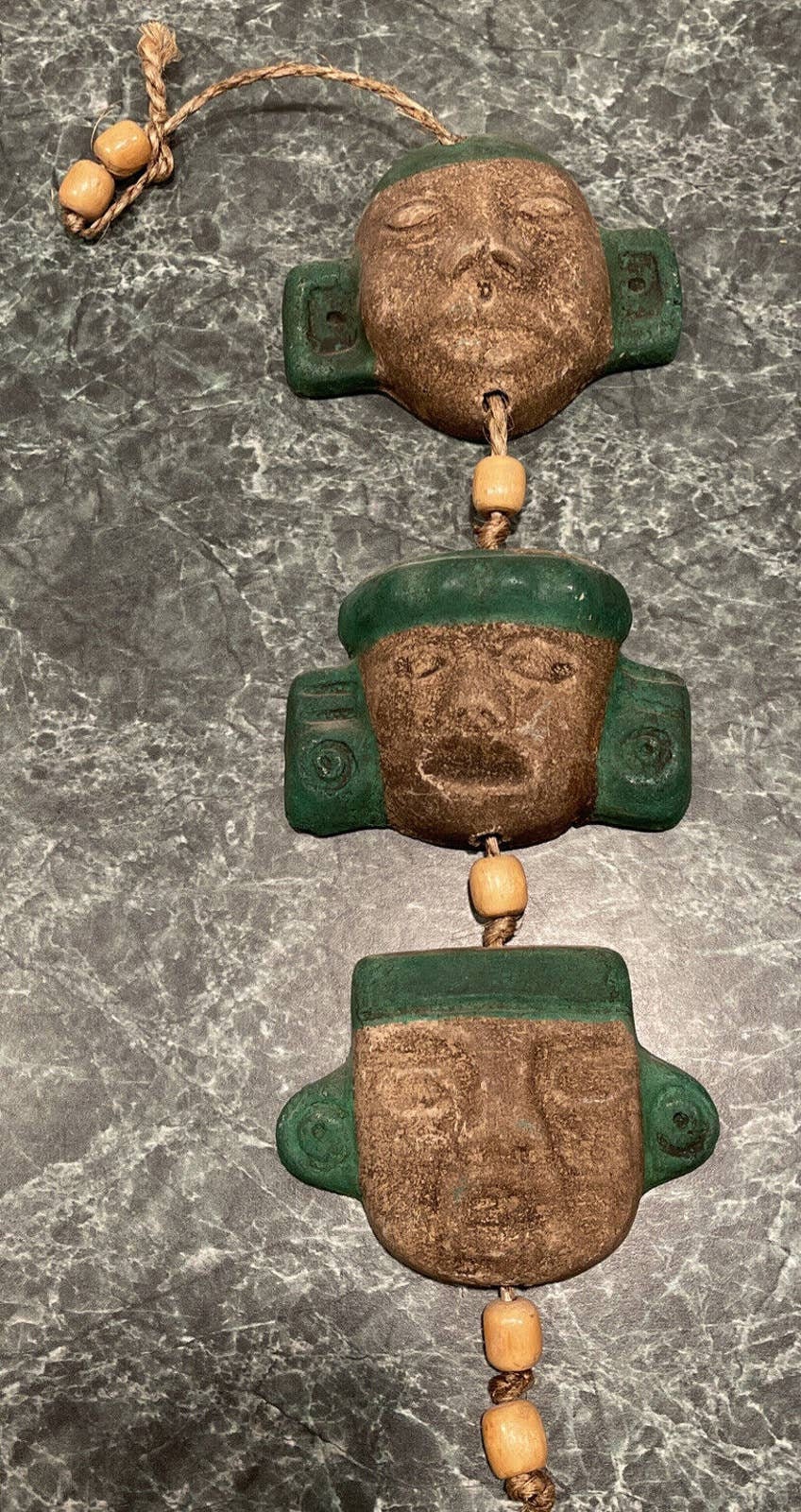 VTG Trio Clay Aztec Mayan Mexican Face Mask Wall Hanging - Etsy