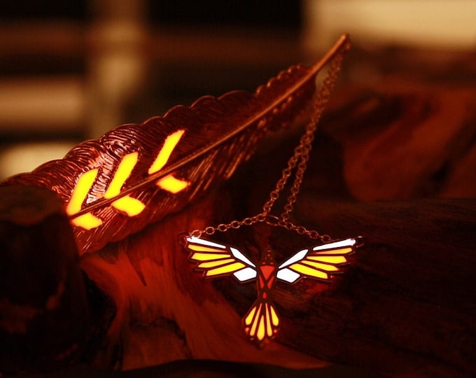 Phoenix Bookmark Glow in the Dark / Eagle Bookmark / Rose Gold / Silver ...