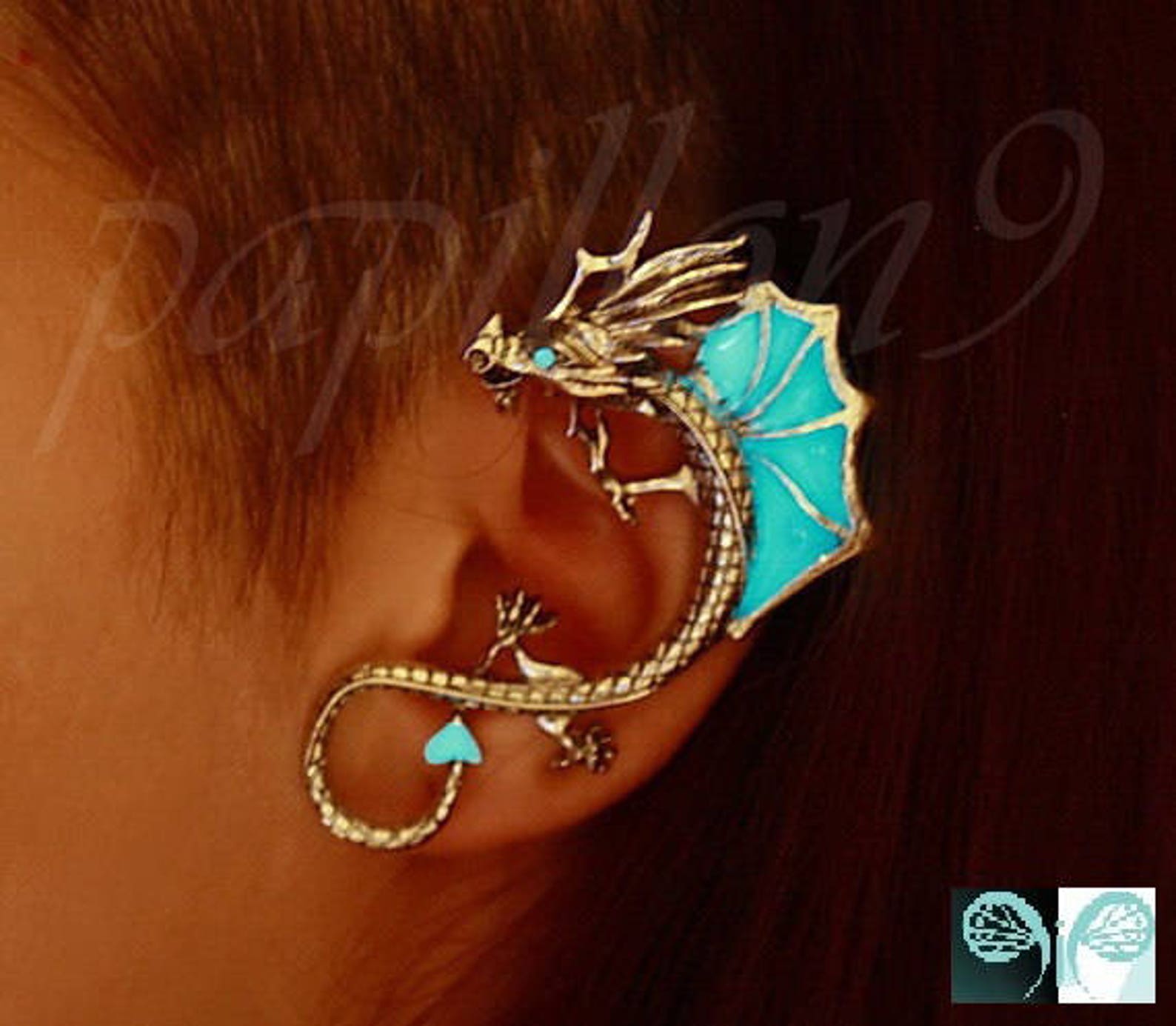 Dragon Ear Cuff Ear Clip / Glow in the Dark / Non Pierced Ear - Etsy