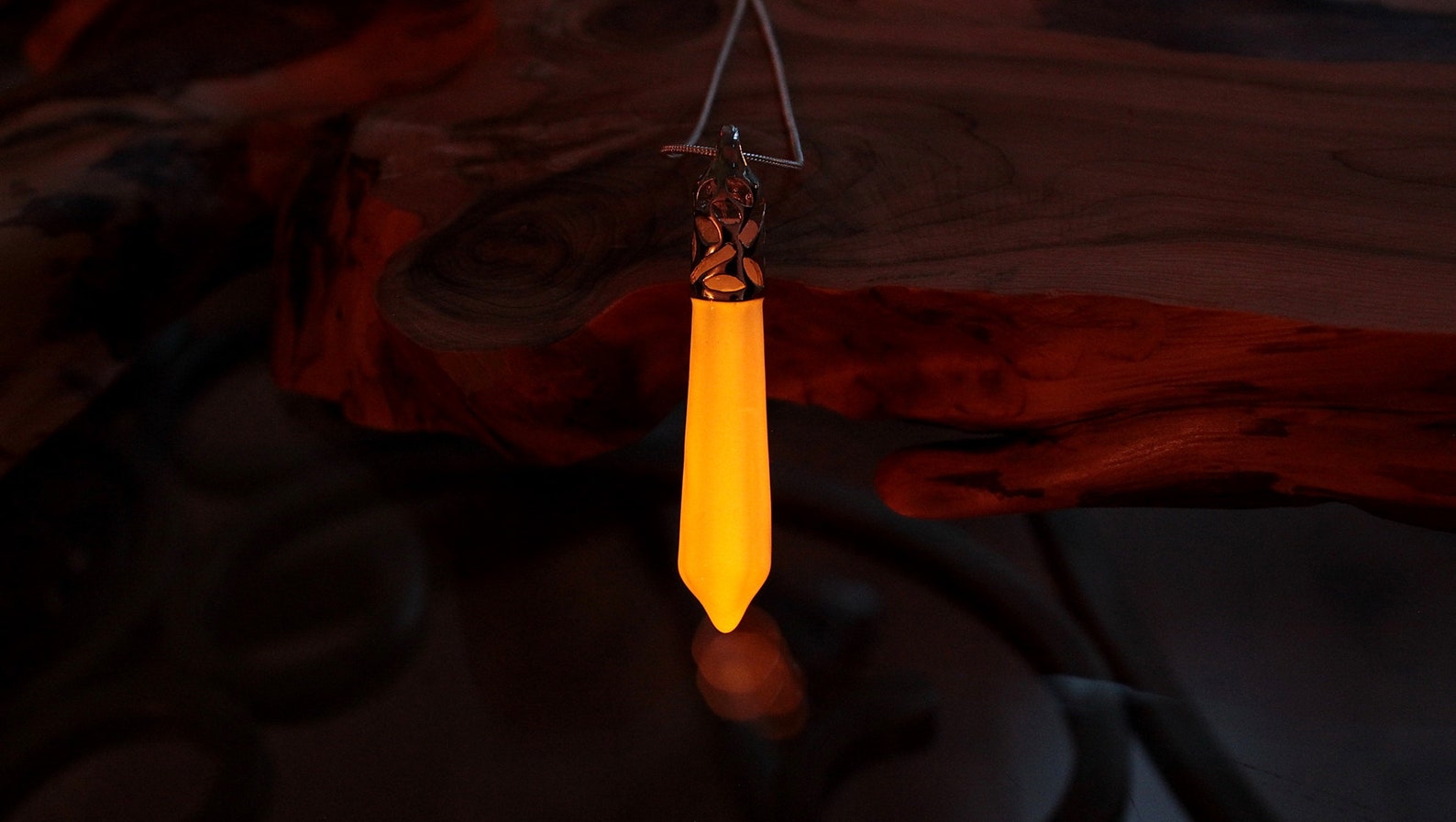 Atlantis Crystal Necklace / Glow in the Dark / Real Crystal Pendant ...