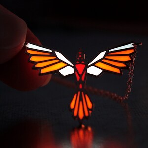 Phoenix Bookmark Glow in the Dark / Eagle Bookmark / Rose Gold / Silver ...