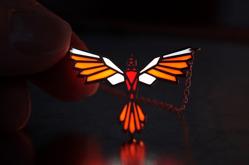 Phoenix Bookmark Glow in the Dark / Eagle Bookmark / Rose Gold - Etsy