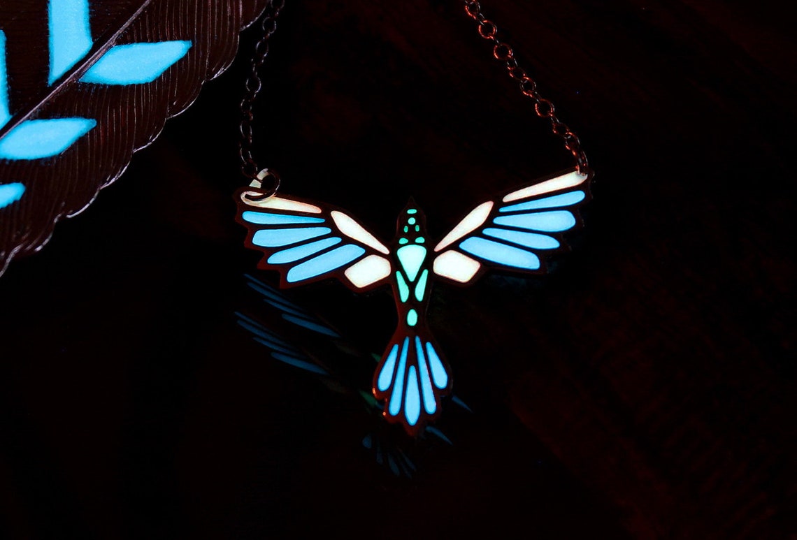 Phoenix Bookmark Glow in the Dark / Eagle Bookmark / Rose Gold - Etsy