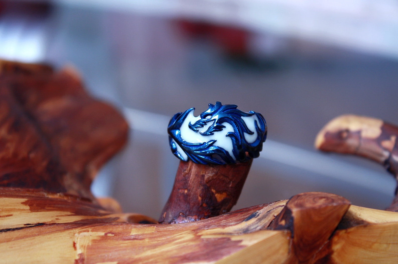 Blue Dragon Ring Glow in the Dark / Stainless Steel Blue Ring - Etsy Canada