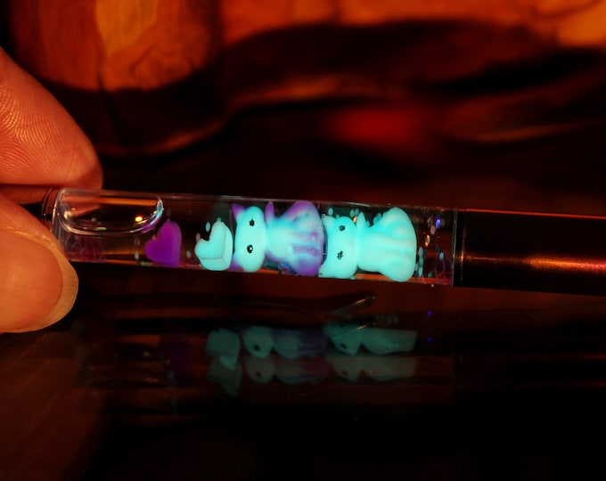 Float Pen Glow in the Dark / Cat Floating Pen / 2 Cats Pen / Rainbow ...