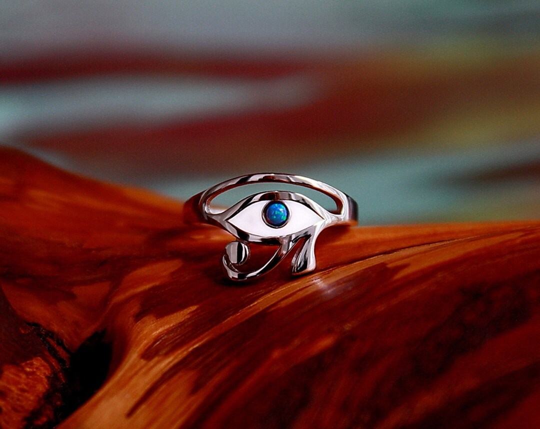 Eye of Osiris Ring / Glow in the Dark / Sterling Silver Ring / Egyptian ...