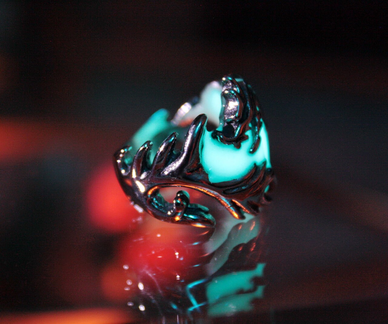 Dragon Ring Glow in the Dark / Stainless Steel Ring / Celic Ring ...