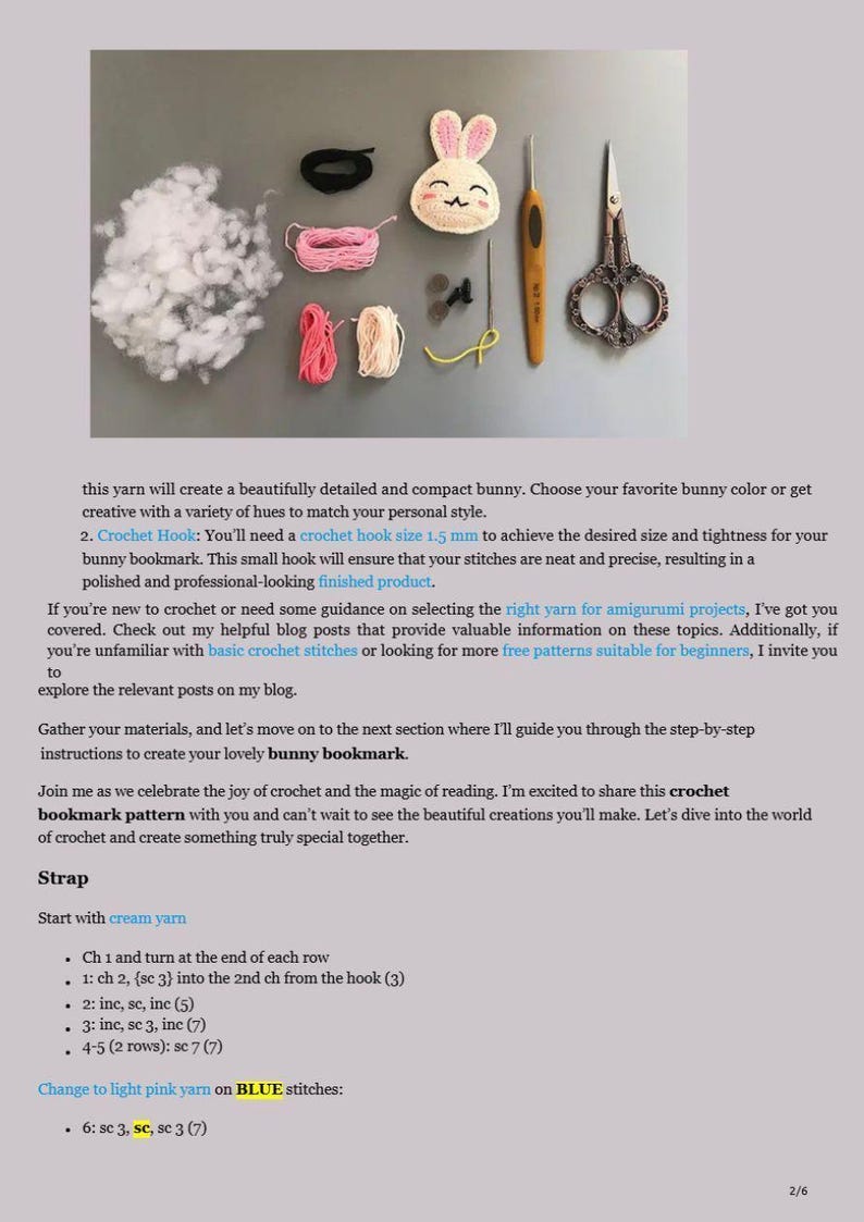 Crochet Pattern for Beginners | 9 Animal Bookmark Bundle | PDF Digital ...