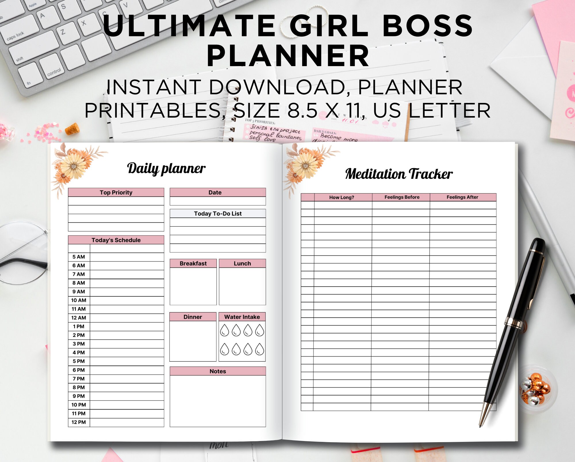 That Girl Planner Printable Ultimate Girl Boss Planner Daily Planner ...