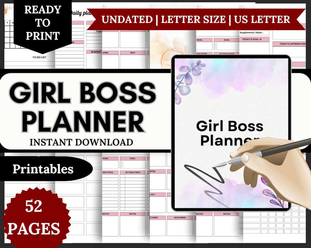 That Girl Planner Printable Ultimate Girl Boss Planner Daily Planner ...