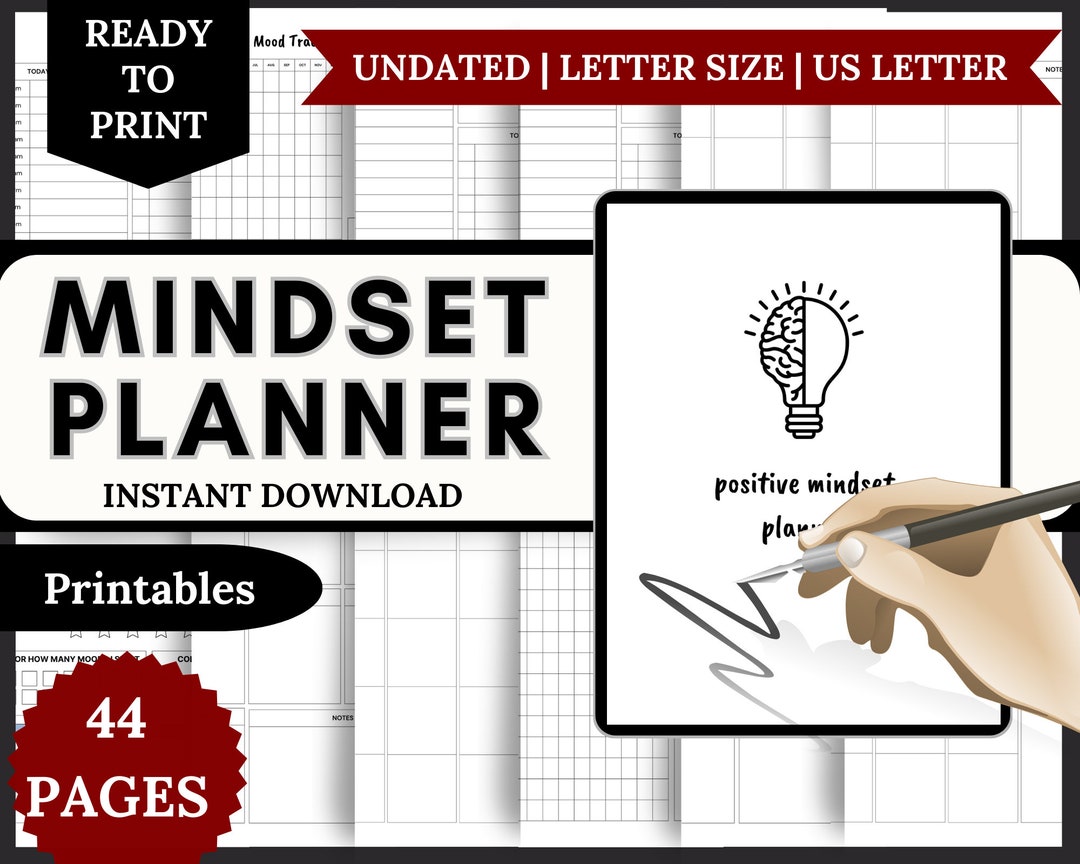 Printable Positive Mindset Bundle | Growth Mindset Toolkit | Mindset ...