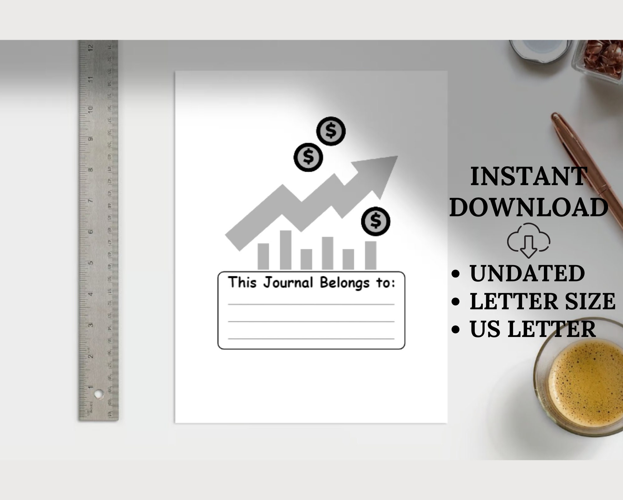 Trading Journal, Stock Market Planner, Financial Tracker, Business ...