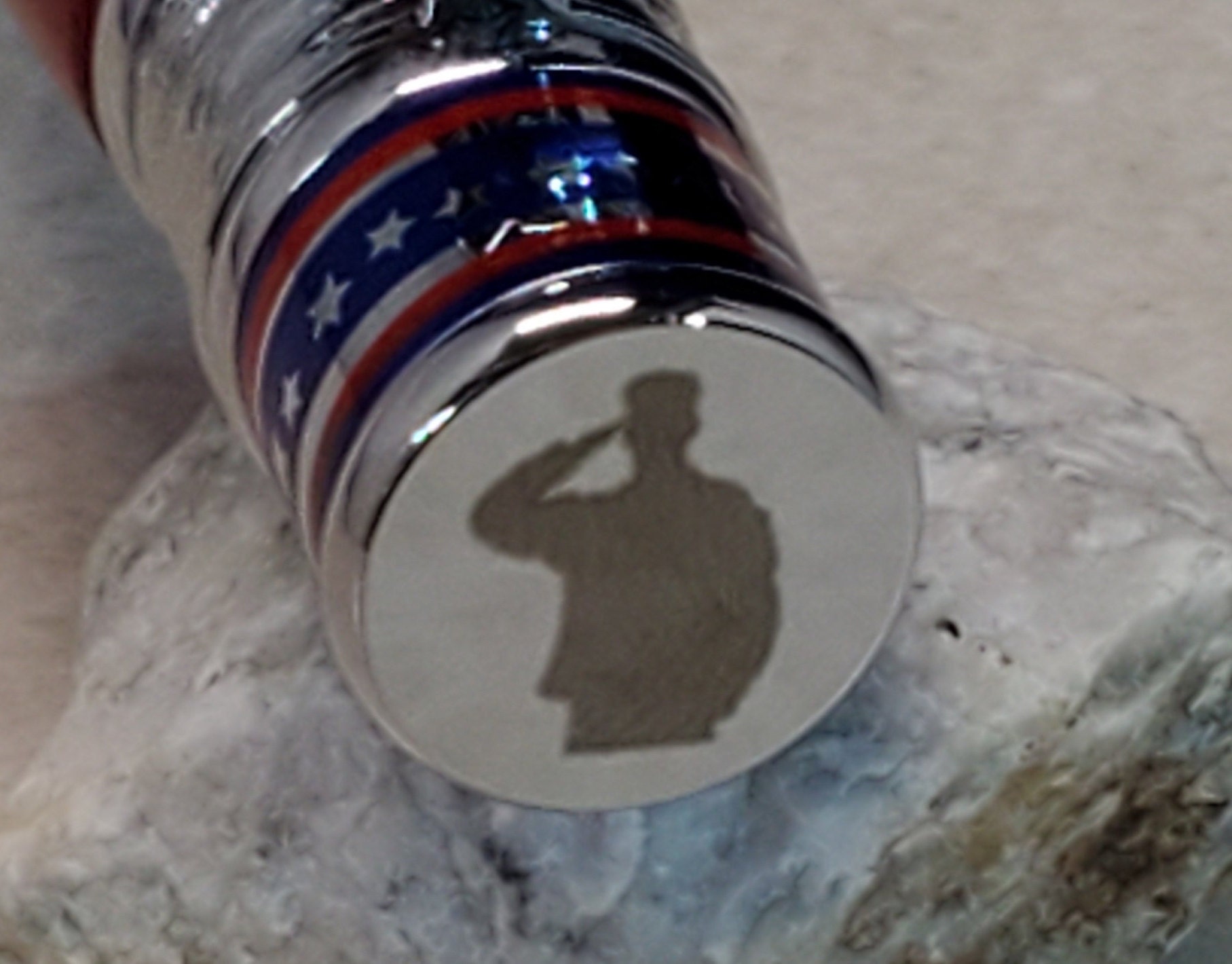 Chrome Liberty Bell Twist Pen With Scarlet Mesh Acrylic Blanks; Red ...