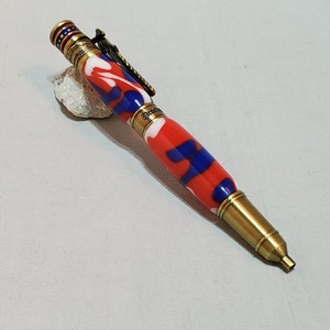 Antique Brass Single Twist Liberty Bell Pen W/ Uncle Glam Red - Etsy