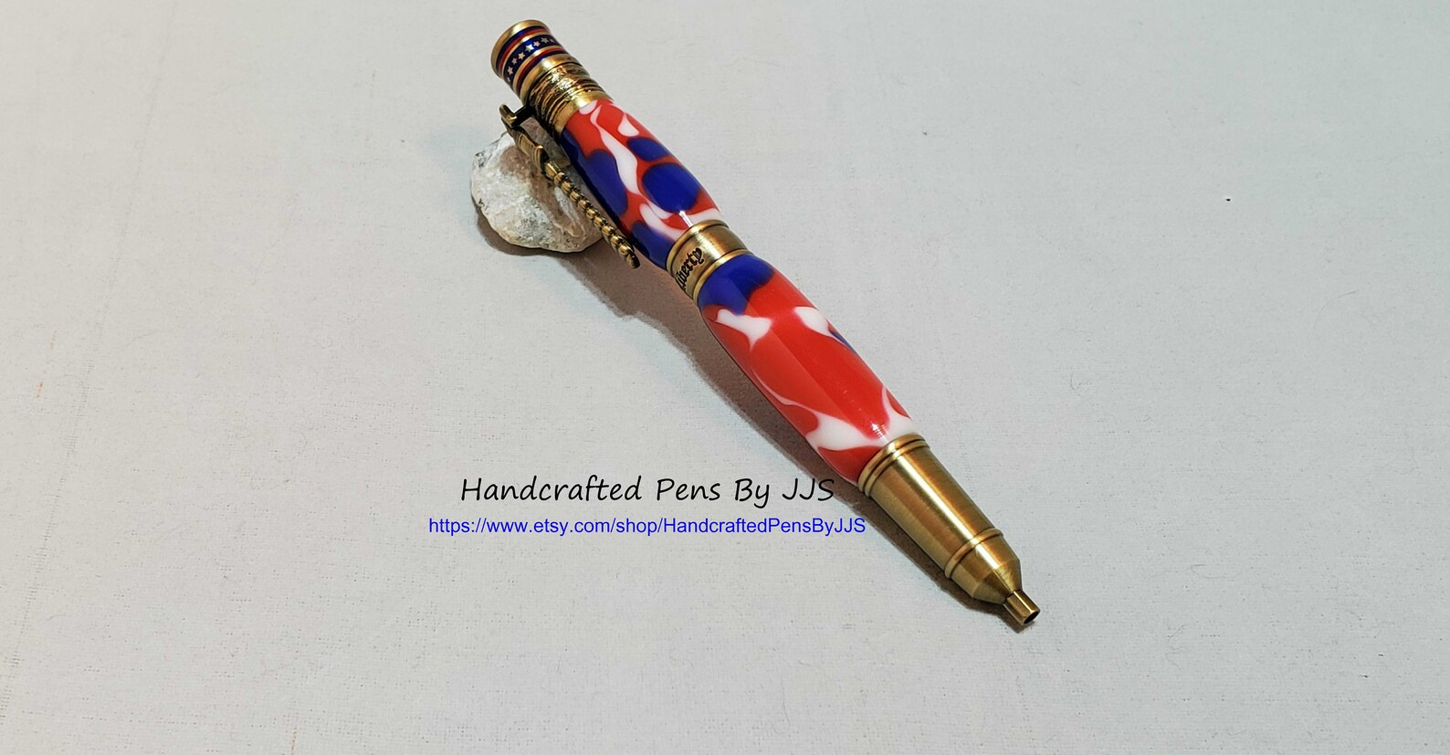 Antique Brass Single Twist Liberty Bell Pen W/ Uncle Glam Red - Etsy