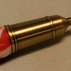 Antique Brass Single Twist Liberty Bell Pen W/ Uncle Glam Red - Etsy